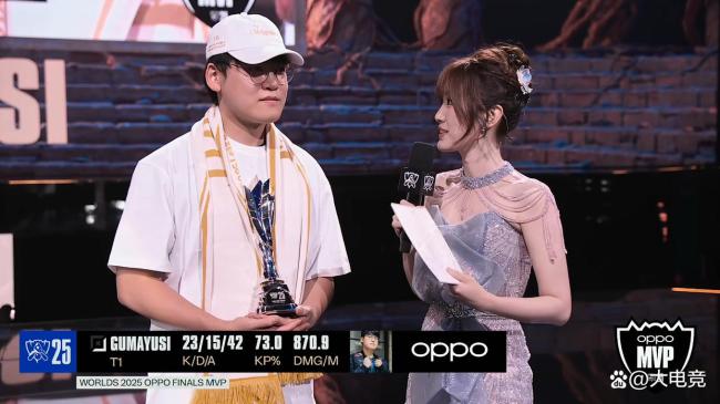 Gumayusi斩获FMVP T1三连冠成就辉煌_娱乐频道_中华网
